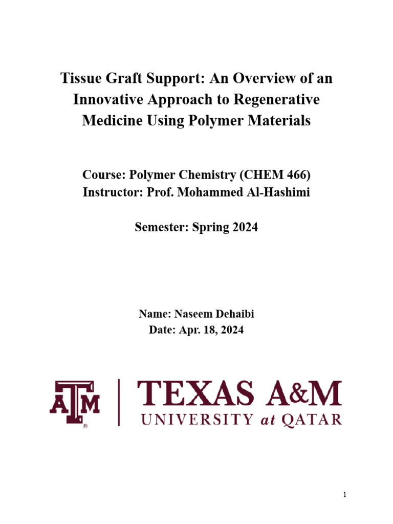 Tissue Graft Support | PDF | Tissue Engineering | Materials