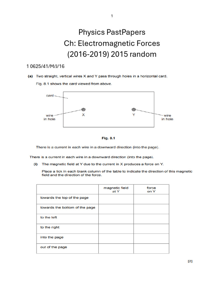 Phy Past Papers 4.5 | PDF