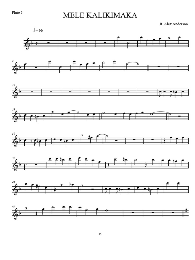 MELE KALIKIMAKA Flauto 1 | PDF