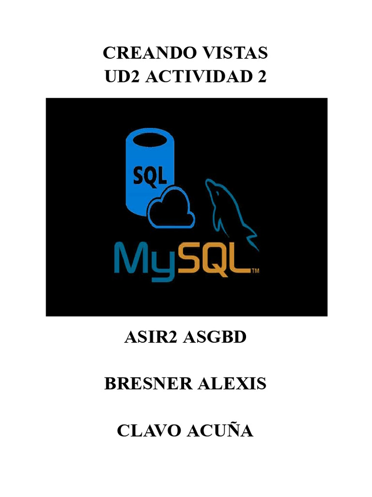 Baclavo ASGBD UD2 P2 | PDF | Mi sql | Informática