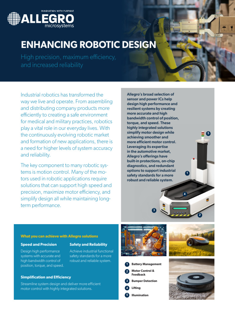 AM057 Enhancing Robotic Design Brochure | PDF | Electric Motor ...