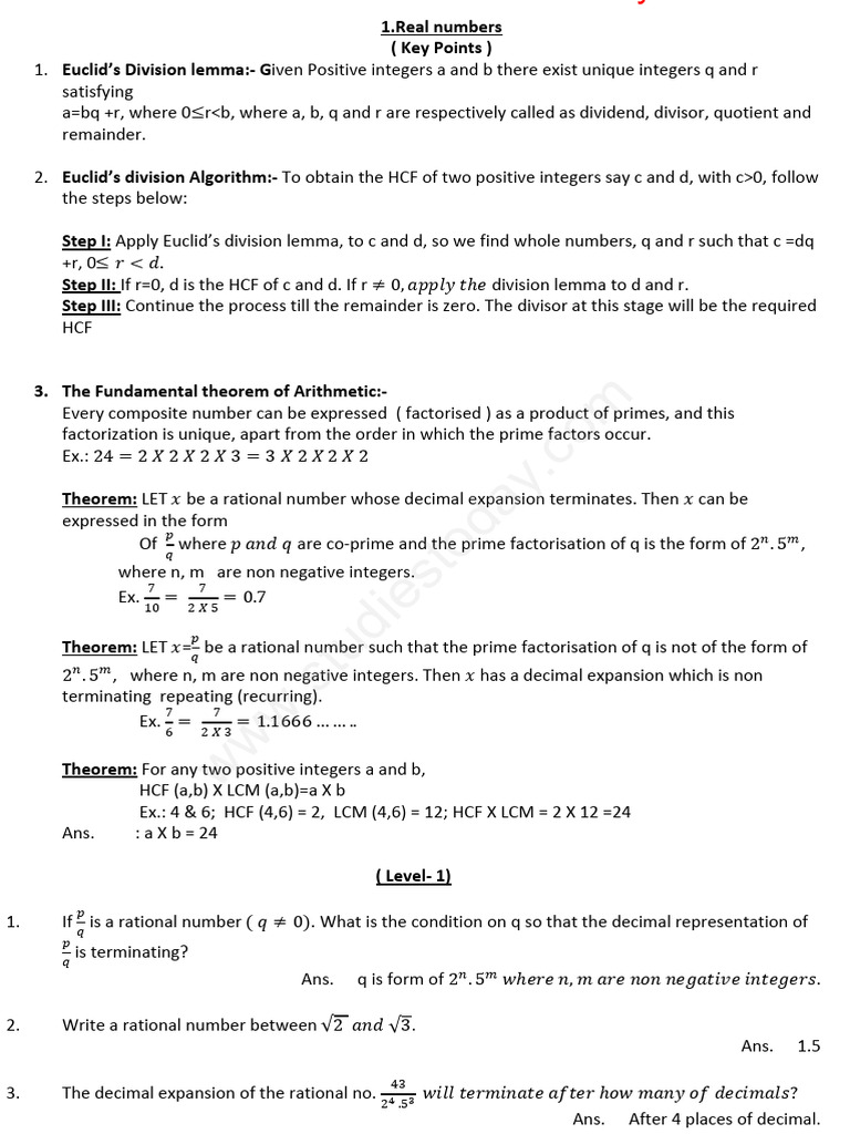 Real Numbers Wrksheet 3 | PDF | Factorization | Polynomial
