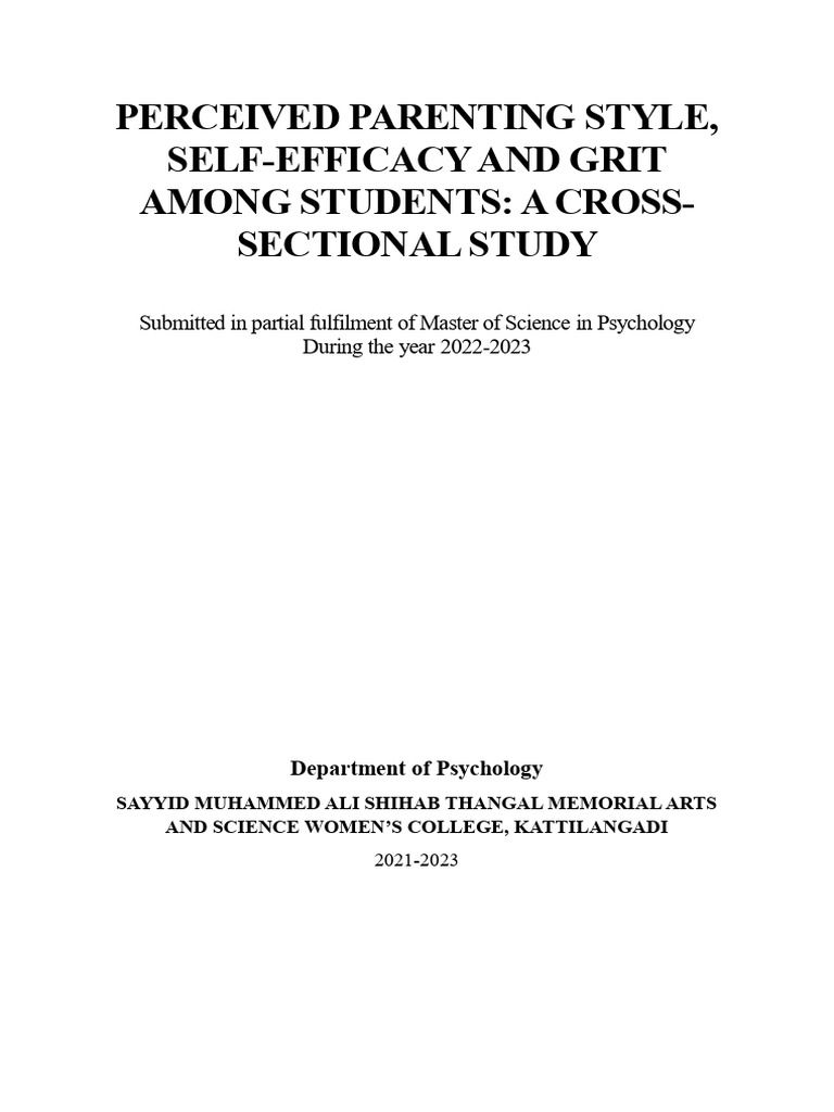 Project Mu | PDF | Self Efficacy | Grit (Personality Trait)