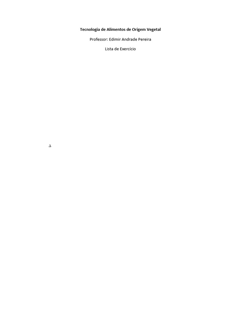 Lista de Exercã - Cios Secagem | PDF