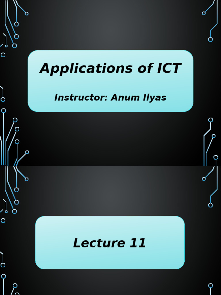 Application of ICT - Lecture 11 | PDF | Variable (Computer Science ...