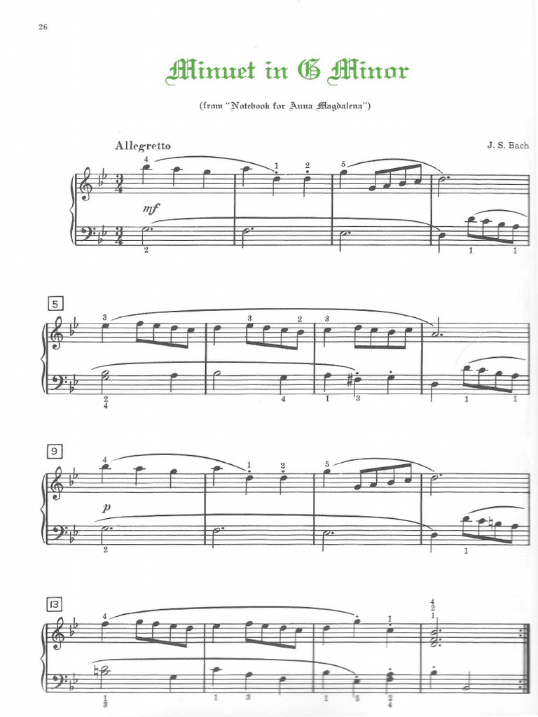 Minuet y Musette | PDF