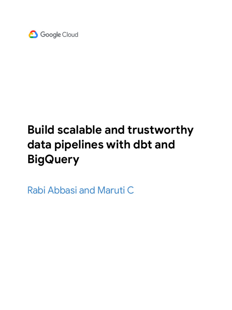 DBT Bigquery Whitepaper | PDF | Cloud Computing | Computer Data Storage