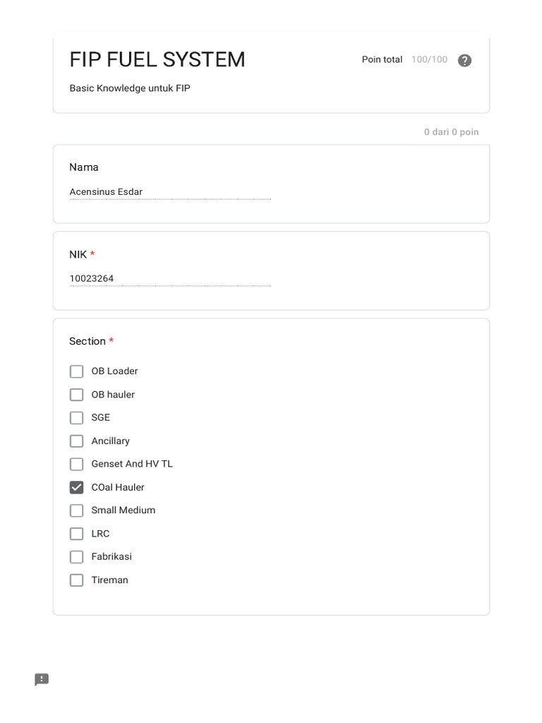 Sistem Bahan Bakar FIP: Pengetahuan Dasar | PDF