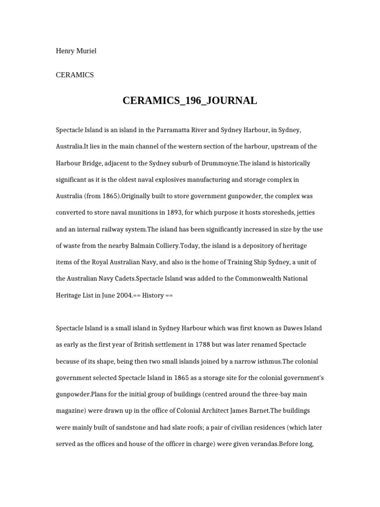 Ceramics 196 Journal | PDF