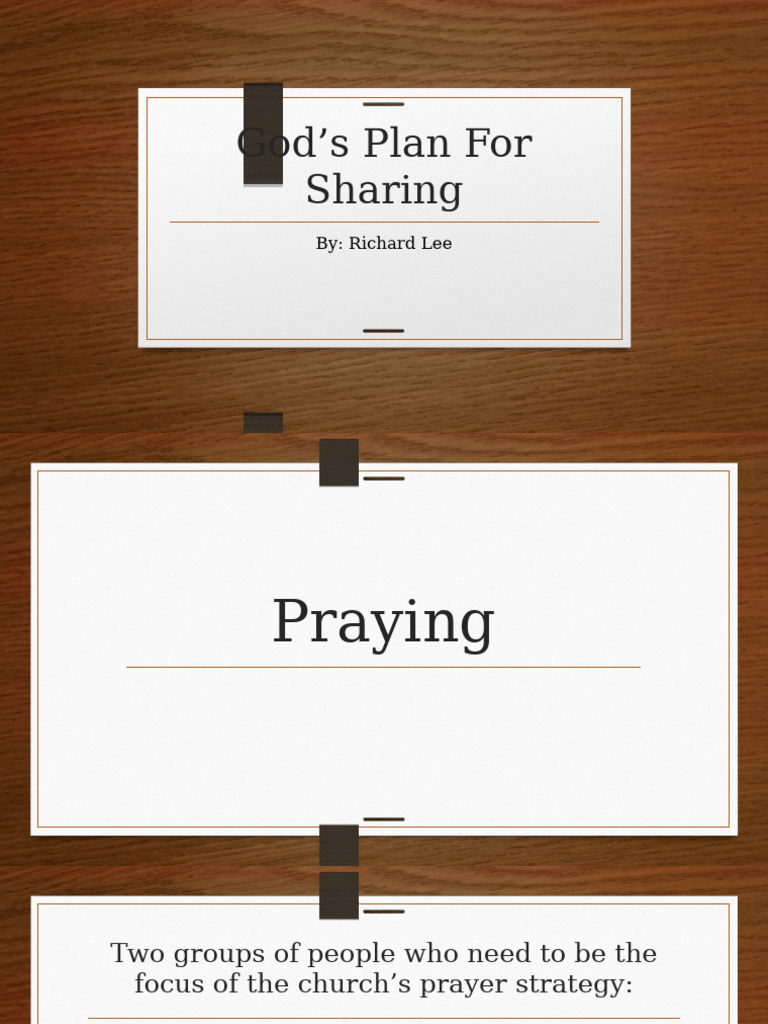God's Plan For Sharing | PDF | Prayer | Intercession
