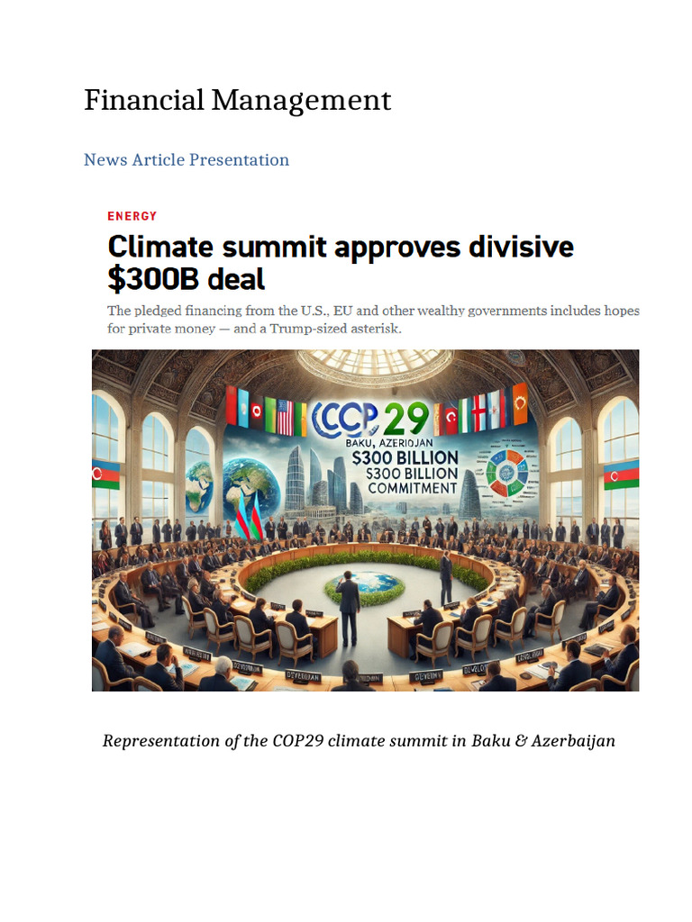 COP29: $300B Climate Finance Deal | PDF