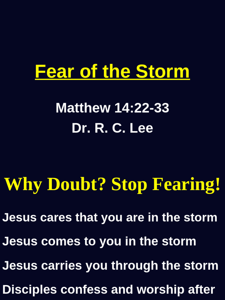 030500amser - Fear of The Storm | PDF | Jesus | Saint Peter