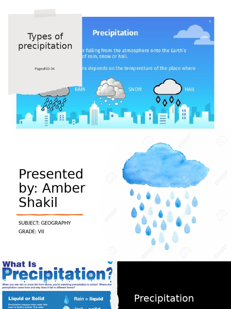 Types of Precipitation | PDF | Hail | Precipitation