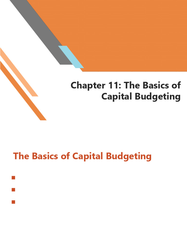 KT116H - Chapter 11 - The Basics of Capital Budgeting | PDF | Capital ...