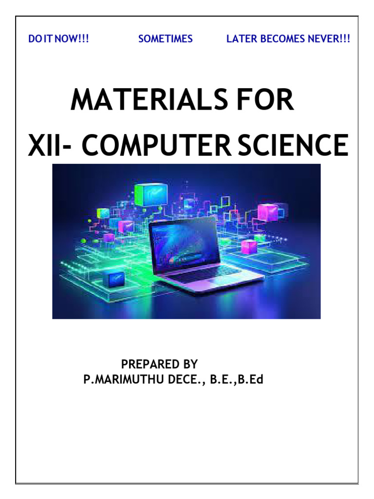 12th Csc Notes 2023 2024 Pdf Scope Computer Science Parameter Computer Programming