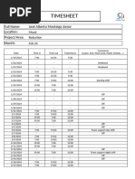Sample JULY - 2024 - Timesheet | PDF