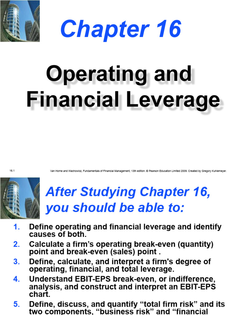 Operating and Financial Leverage | PDF | Investing | Debt