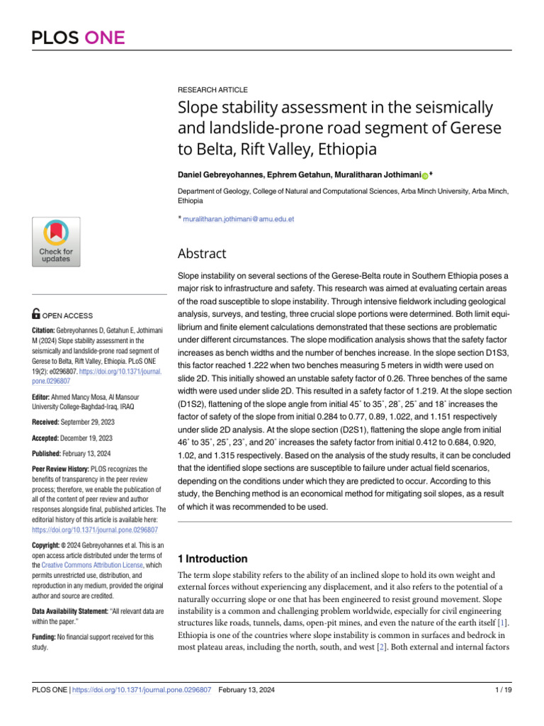 Slope Stability Assessment in The Seismically and | PDF | Earth ...