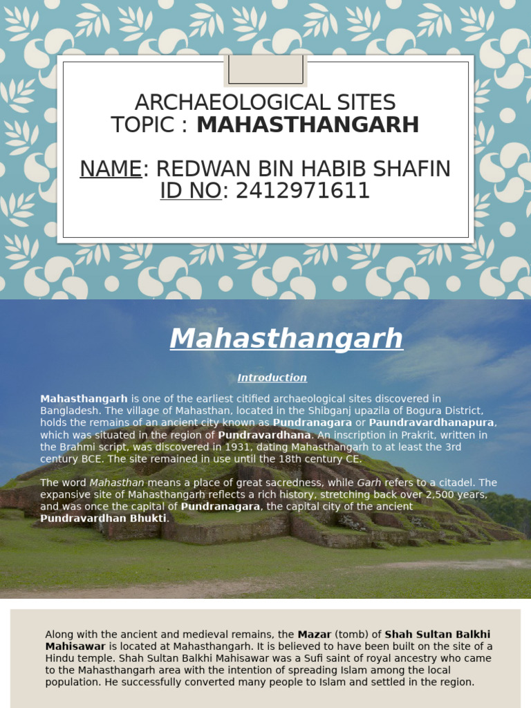 Mahasthangarh Presentation | PDF