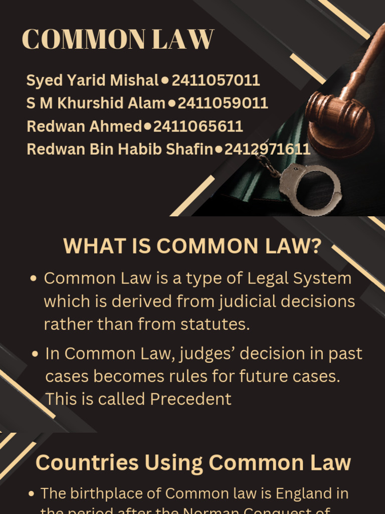 Understanding Common Law Principles | PDF | Common Law | Precedent