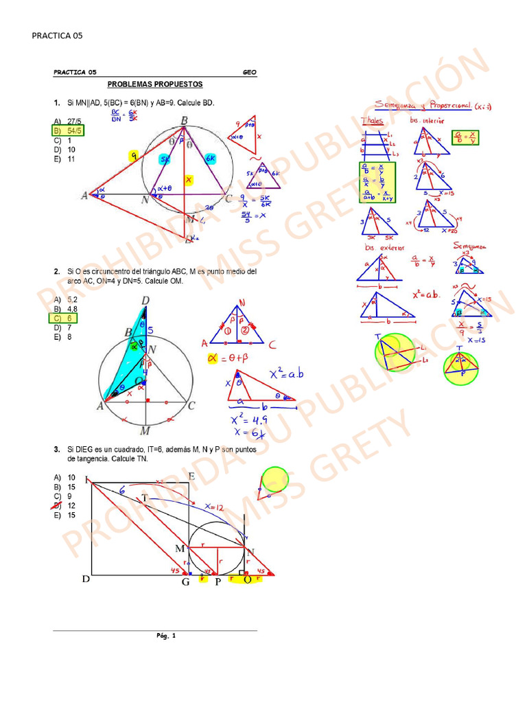 Practica 05 Geometria-3 | PDF