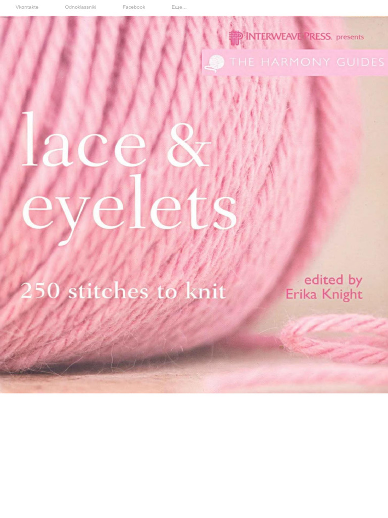 Lace and Eyelet Stitches. 250 To Knit (Erika Knight) (Z-Library) | PDF