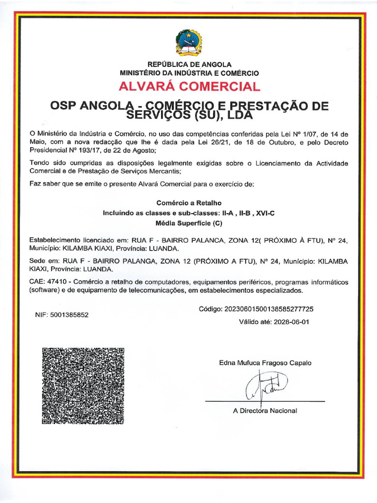 Alvara Osp Angola | PDF