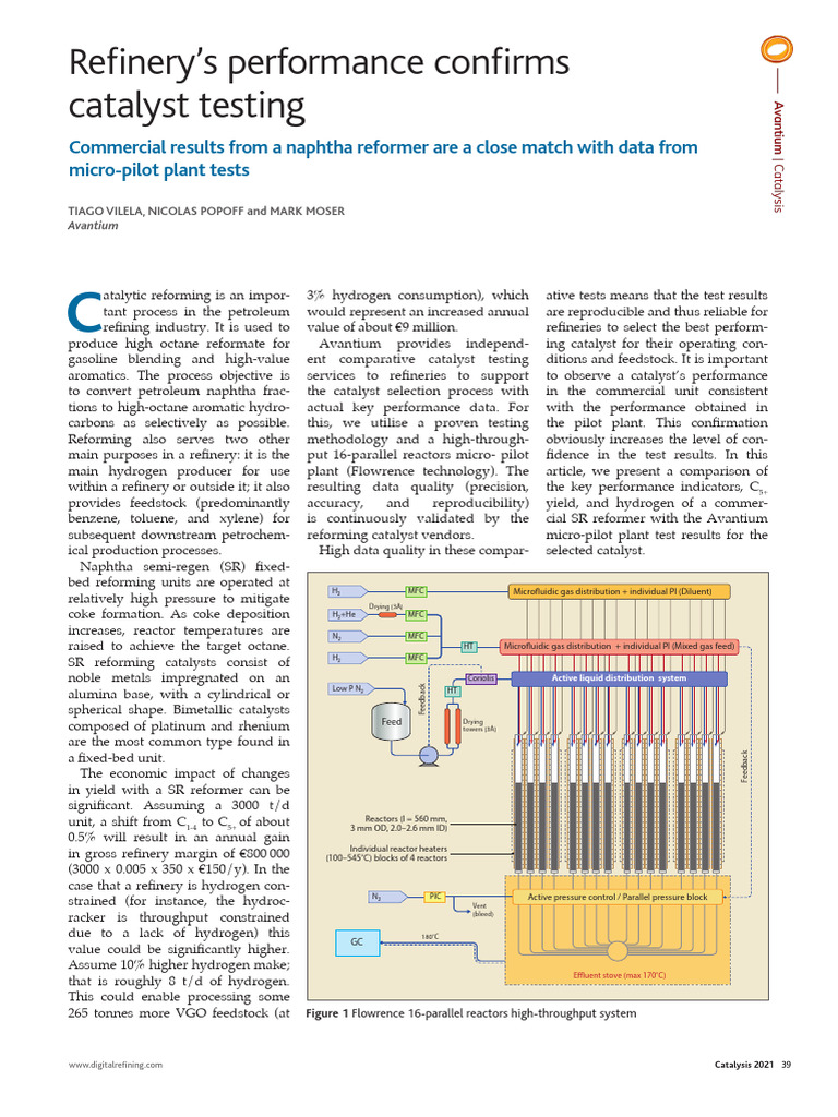 Refinery Catalyst Testing Success | PDF | Chemistry | Chemical Substances