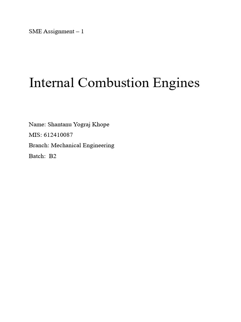 Ic Engine | PDF | Internal Combustion Engine | Diesel Engine