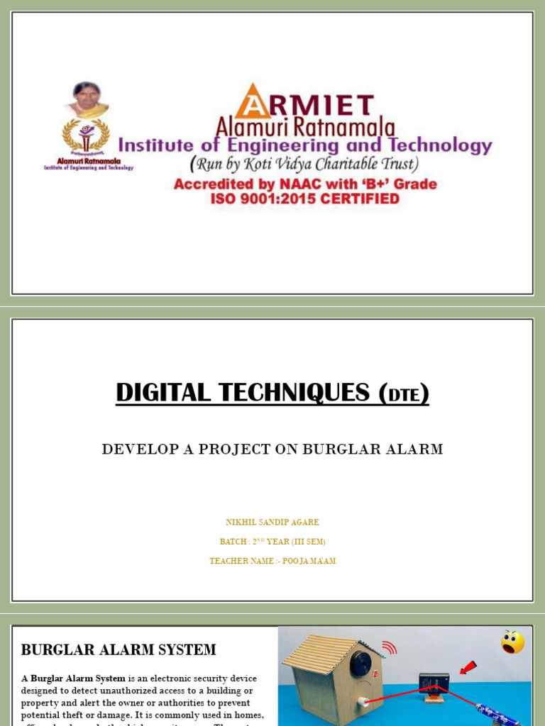 Digital Tech. Dte - Nikhil | PDF | Security Alarm | Computer Engineering