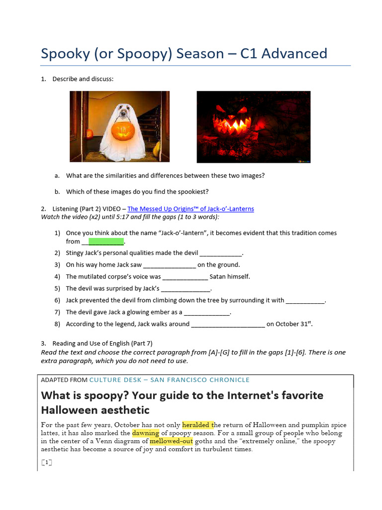 Halloween Listening | PDF