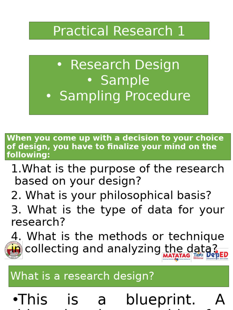 6.0 Research Design Sample and Sampling Procedure | PDF | Sampling ...