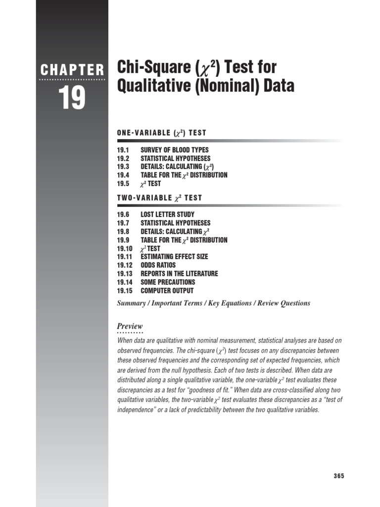 MAT301 Unit III Notes 2 Chi Square Test Statistics by Robert S Witte ...