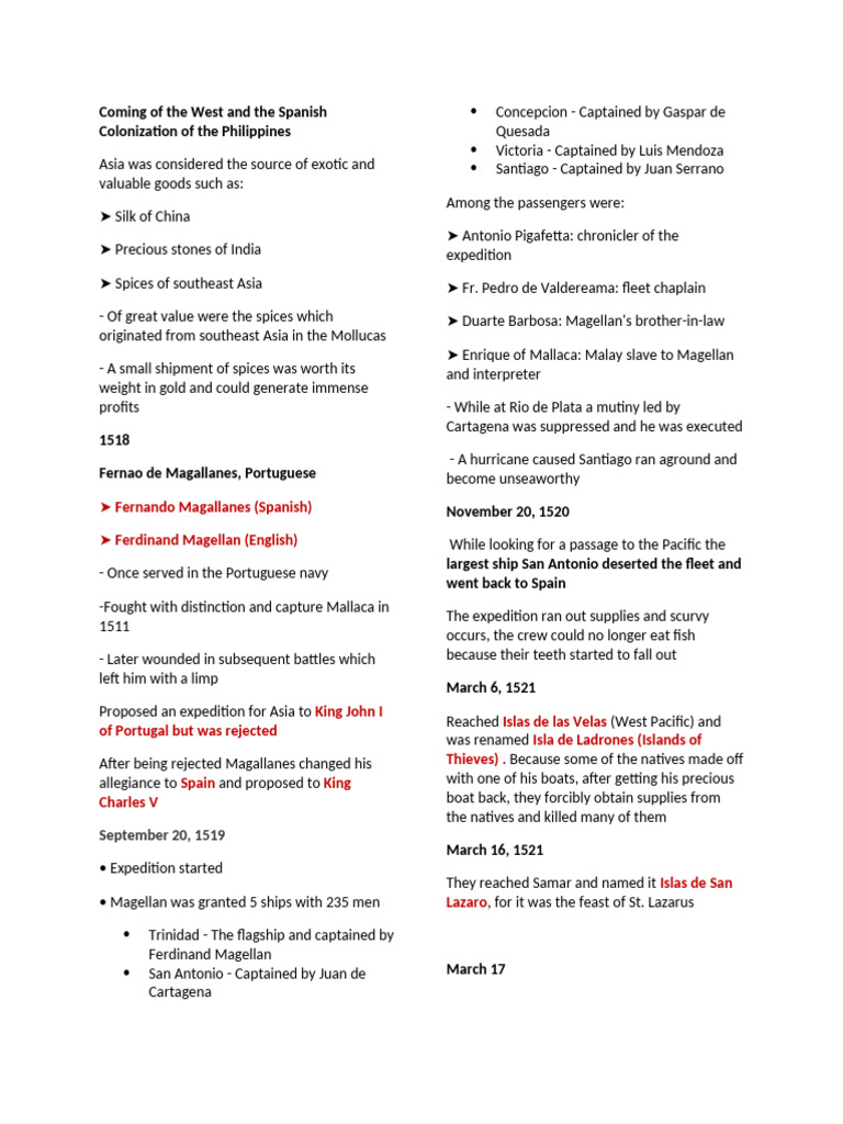 Coming of The Spanish Colonization in PH | PDF | Spanish Empire | Age ...