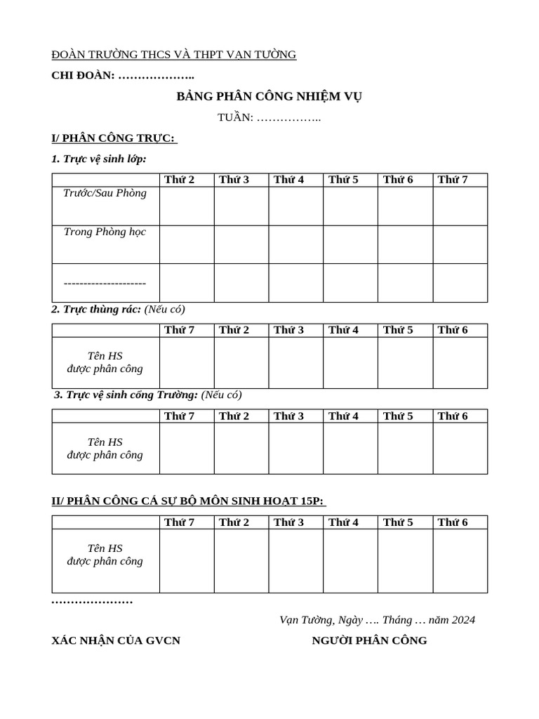 Phân Công TR C | PDF