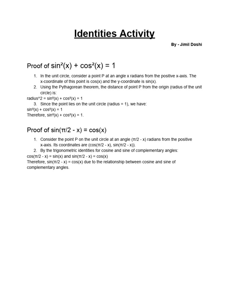 Identities | PDF