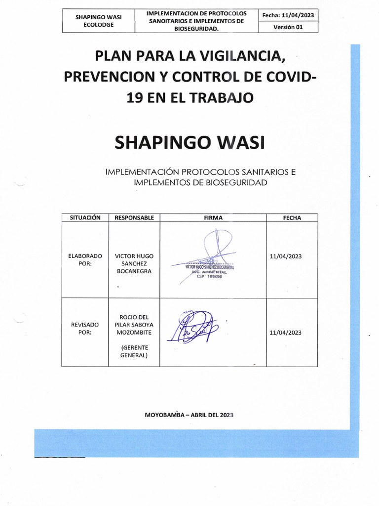 Protocolo COVID-19 en Shapingo Wasi | PDF | Condicion cronica ...