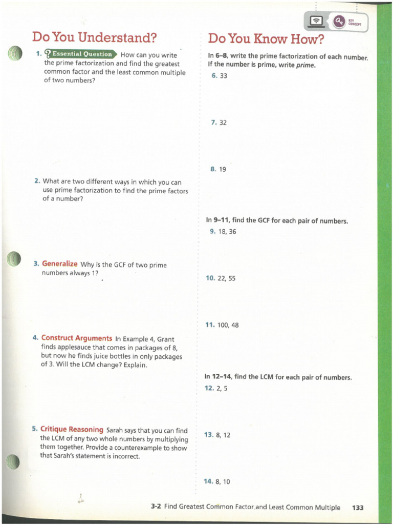 3-2 Do You Understand? Do You Know How? 2 | PDF