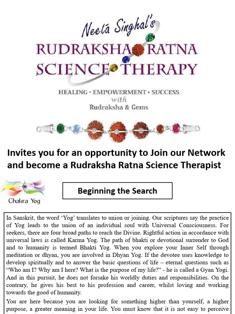 Become a Rudraksha Therapist Today | PDF | Chakra | Brahman