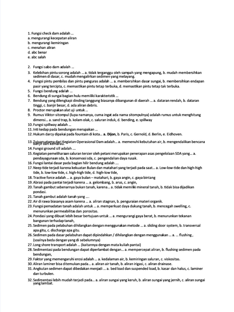 PDF Kumpulan Soal SKB Pengairan - Compress | PDF