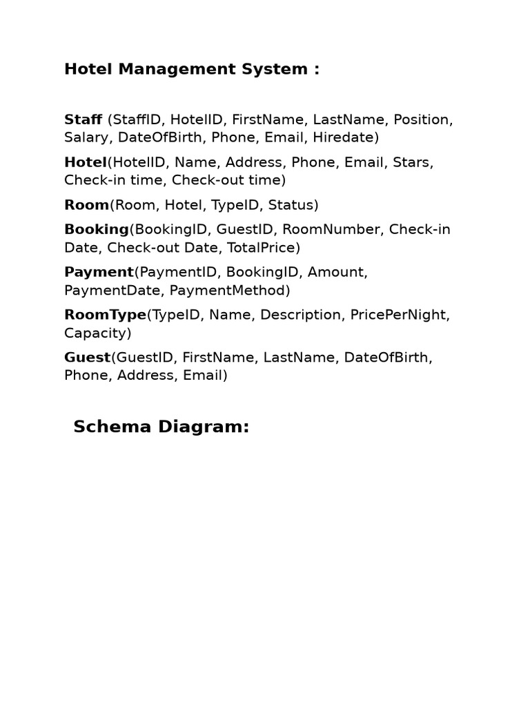 Hotel Management System | PDF