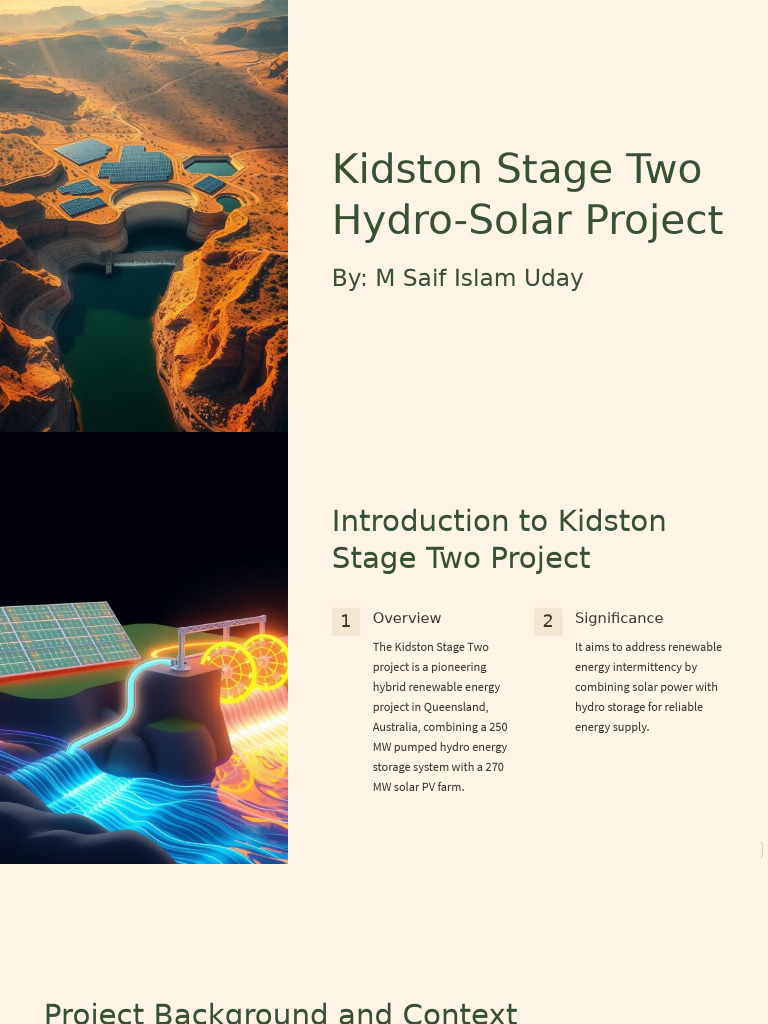 Kidston Stage Two Hydro Solar Project | PDF | Renewable Energy | Solar Power
