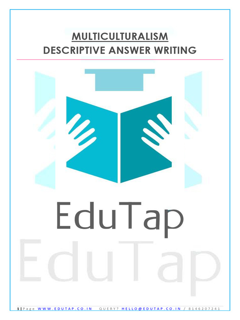 Decriptive Answer Writing - Multiculturalism Lyst7560 | PDF ...