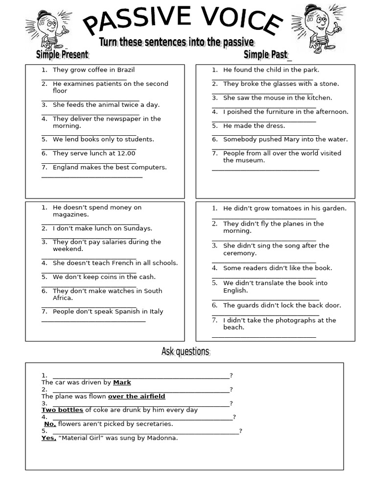 Engaging Passive Voice Activities | PDF