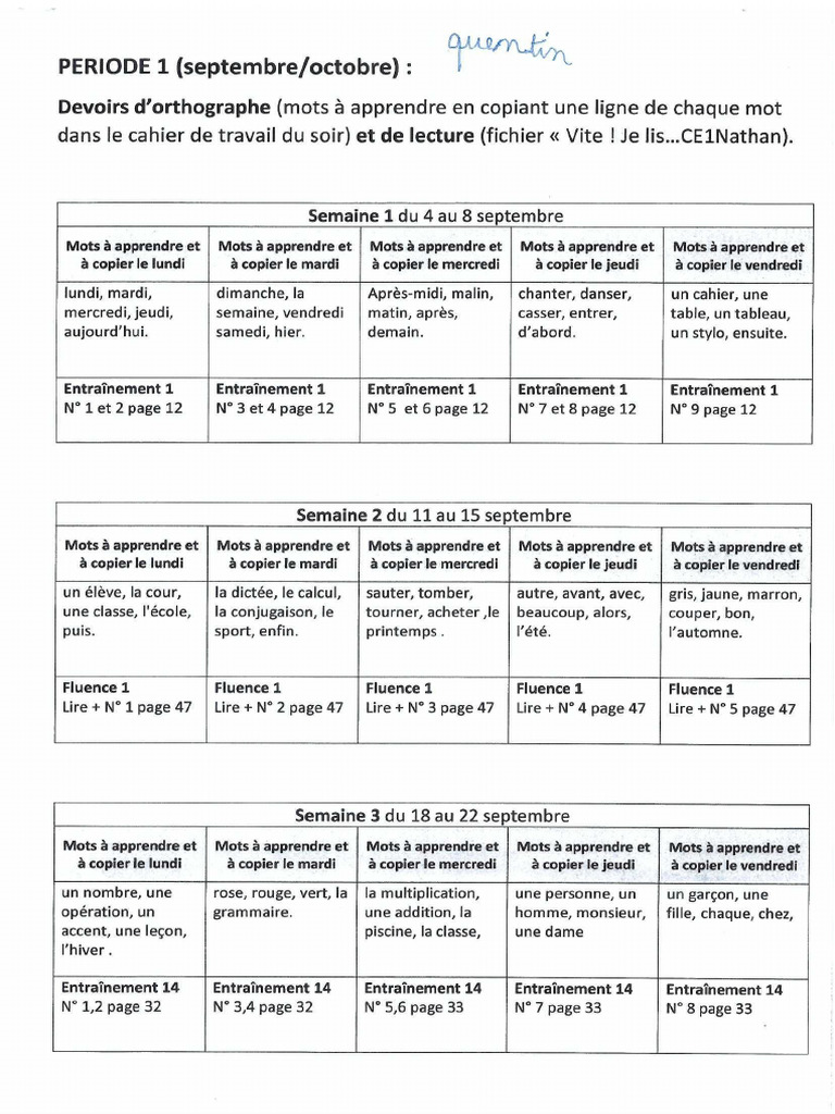 Orthographe - Mots A Apprendre | PDF