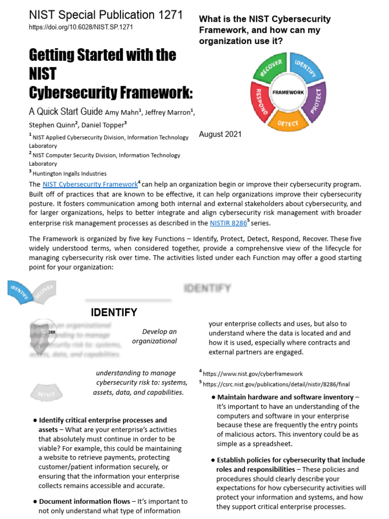 Nist SP 1271 | PDF | Security | Computer Security