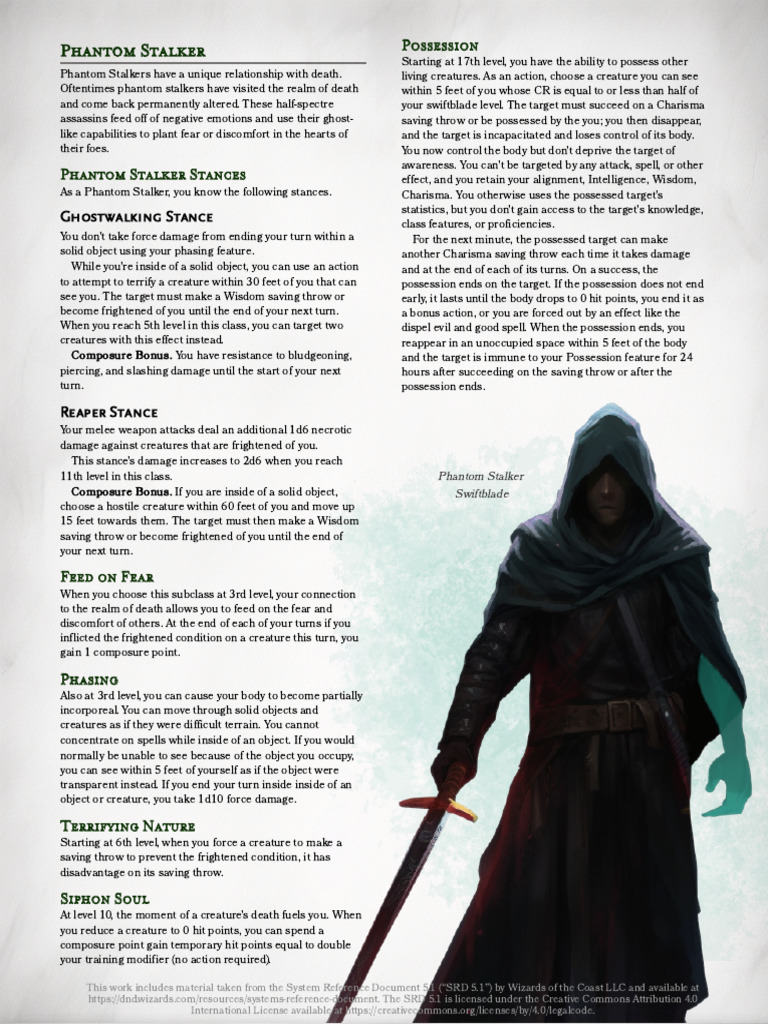 Phantom Stalker Swiftblade v1.1 | PDF