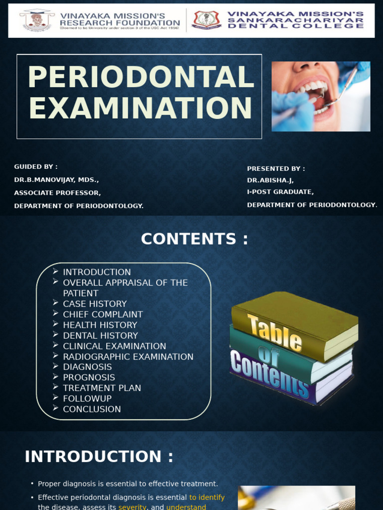 Periodontal Examination | PDF | Periodontology | Medical Diagnosis