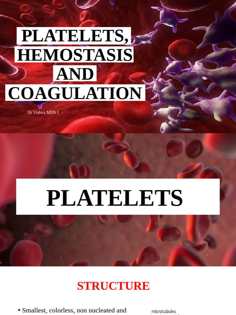 Platelets, Hemostasis and Coagulation | PDF | Coagulation | Platelet