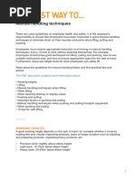 MAC Tool Manual Handling Assessment Charts Indg383 | PDF | Safety